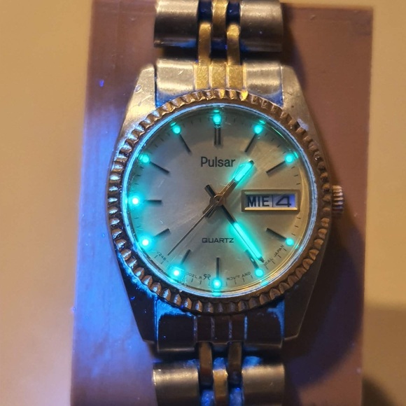 Pulsar | Accessories | Vtg Pulsar Silvergoldtone Stainless Steel Womens ...